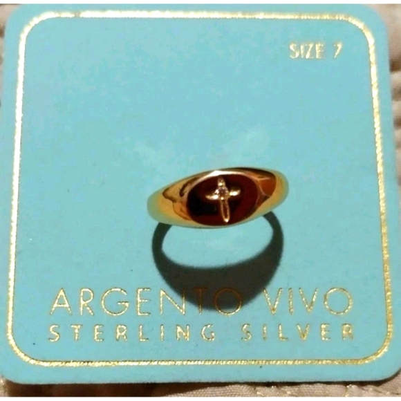 Argento Vivo | Jewelry | Argento Vivo Sterling Silver Gold Plated Cross ...